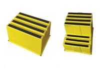 China Stackable Yellow 3 Step Stool With Non Slip Mat 500 Lb Load for sale