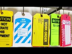 Aangepaste PVC-waarschuwingslabel Plastic waterdicht veiligheidslabel
