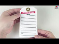 Vente à chaud OEM Signes d'avertissement de sécurité en plastique sur mesure Étiquette de sécurité Étiquettes de verrouillage en PVC