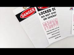 Custom Danger Locked Out Tag Vinyl Plastic Self-Laminating 2-Sided Danger Safety Tags With Photo