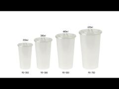 Custom Split Double Milk Tea Cup Take Away Plastic Cup with Lid