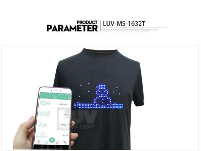 China Light-up Graphic Lighting T-shirts Light Up El Panel T Shirt for sale