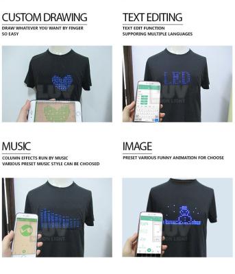 China Led T-shirt for Brand Promotion Waterproof Light Selling Display Panel Tshirt for sale