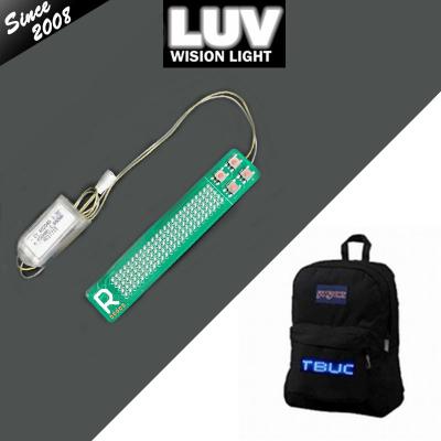 China LED wearable product a mini battery operated led display screen massage decoration light for bag for sale