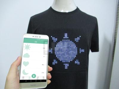 China Free Size Led Panel Shirt Guangzhou El Flashing Graphic T-shirt Dress for sale