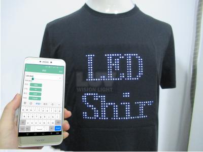 China Equalizer Custom Men Led T Shirt High Quality El Flashing Tshirt for sale