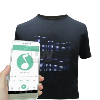 China Sound Shirt Reactive Effect Active Flashing Sound DJ El T-shirt for night clubs for sale