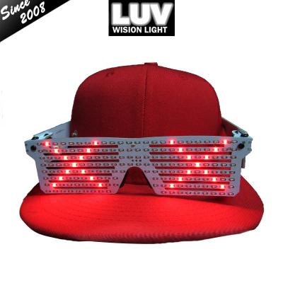 China Factory direct sale LED temples shutter funny glasses with blinds for party for sale