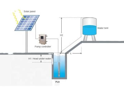 Cina 6SP in acciaio inossidabile pompa solare a pozzo profondo pompa sommergibile multistage 455m in vendita
