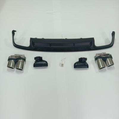 China New Arrival Rear Bumper Lip for Audi A6 C8 Nonsline Facelift Audi S6 Style Rear Diffuser With Tailpipes 2019-2022 for sale