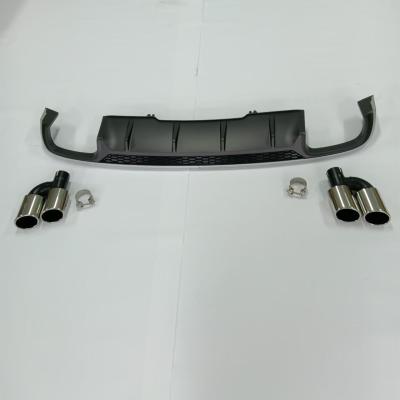 China Rear Bumper Lip for Audi A4 Nonsline Facelift S4 Style Rear Diffuser and Tailpipes 2016-2019 Delivery within 7 days for sale
