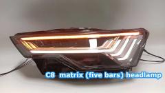 Audi A6 C8 Five-Bar Matrix Headlights | HD LED Upgrade