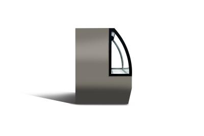 China SS201 SS304 Curved Glass Refrigerated Deli Case Display Case 500L for sale