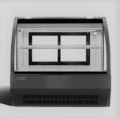 China SS201 SS304 Curved Glass Refrigerated Deli Case Display Case 500L for sale