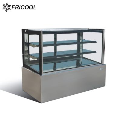 China Rectangular cake showcase refrigerator pastry display  chiller with CE/ETL for bakery shop for sale
