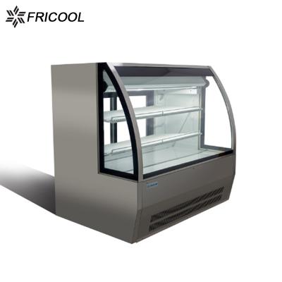 Cina Frigorifero refrigerato di vetro di caso di 22 ghiottonerie curvo R134a di Cu.Ft per il negozio del forno in vendita