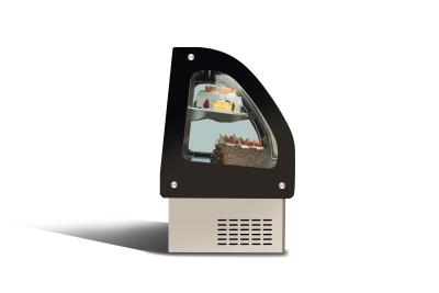 China 3.3CU.FT Countertop Gekoelde Verglaasde Drievoud van het Delicatessenwinkelgeval Te koop