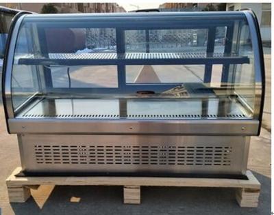 China 3.3CU.FT Countertop Gekoelde Verglaasde Drievoud van het Delicatessenwinkelgeval Te koop