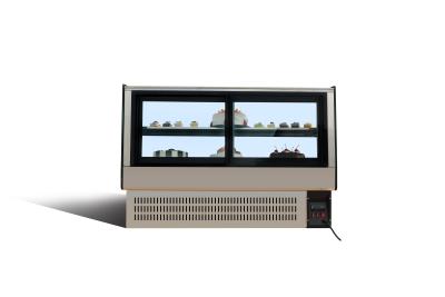 China 3.3CU.FT Countertop Gekoelde Verglaasde Drievoud van het Delicatessenwinkelgeval Te koop