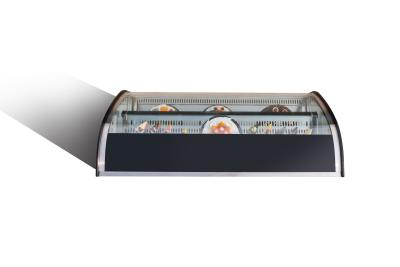 China 3.3CU.FT Countertop Gekoelde Verglaasde Drievoud van het Delicatessenwinkelgeval Te koop