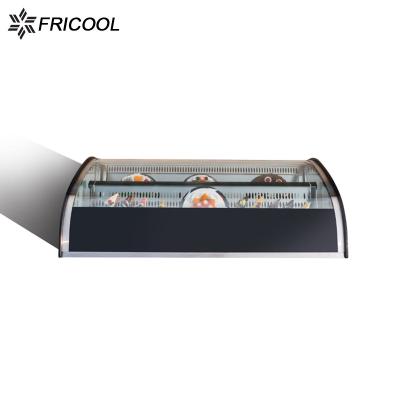 China SUS 304 refrigerator countertop fridge cake display case bakery equipment with CE/ETL for sale