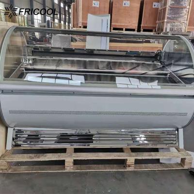 Cina 20pan ha refrigerato il dispositivo di raffreddamento del gelato di caso ha curvato la cassa di vetro del congelatore dell'esposizione di gelato con CE/ETL in vendita