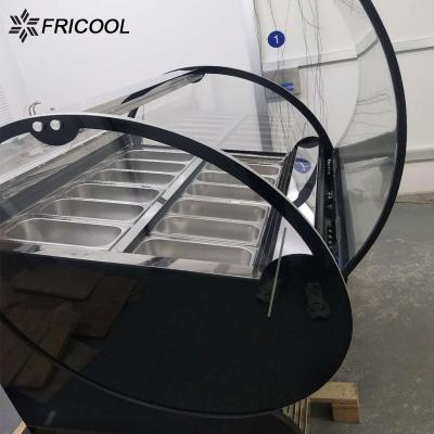 Cina congelatore crema SN.N dell'esposizione di 600L Front Opening Curved Top Ice in vendita