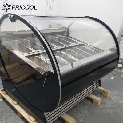 Cina congelatore crema SN.N dell'esposizione di 600L Front Opening Curved Top Ice in vendita