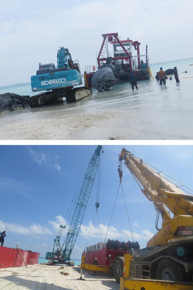JMD550 22inch cutter suction river dredging equipment working site