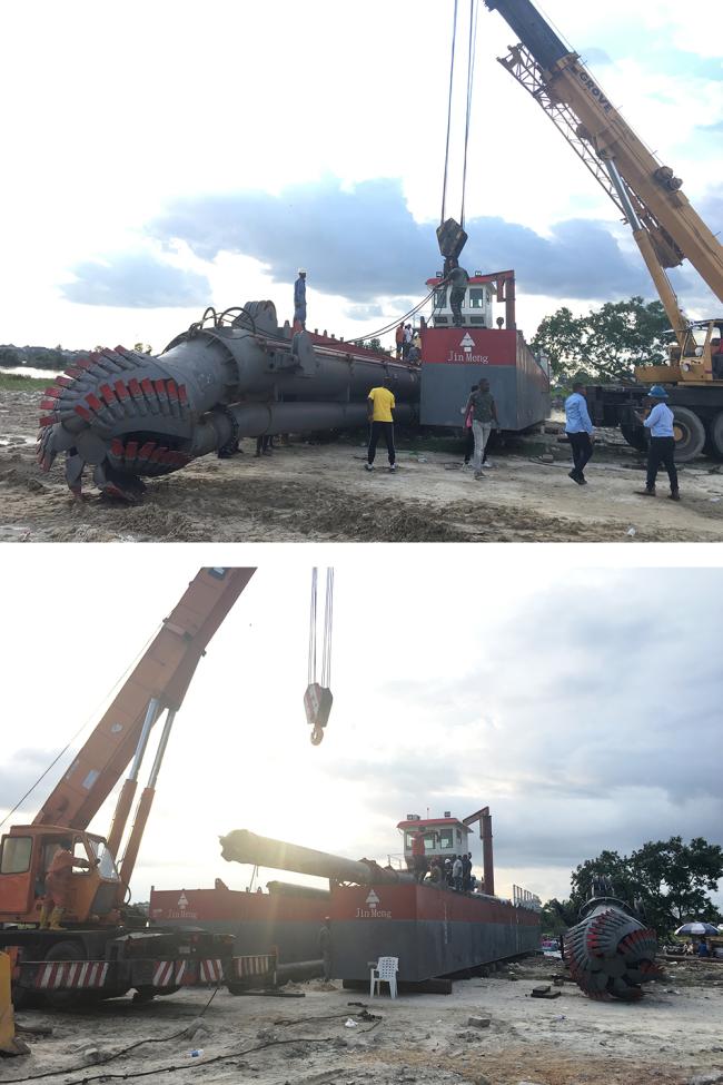 JMD650 26inch cutter head river dredger assembly and training