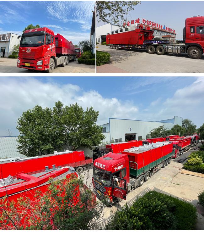 JMD650 dredger road transportation by trucks