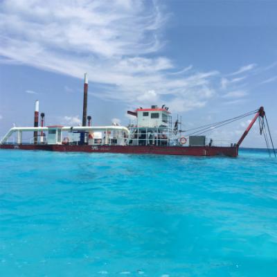 China 550mm Flat Bottomed River Dredger Up To 19.6 Meters Spud Length For River Maintenance And Dredging for sale