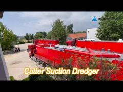 Diepte 25m Rivier Dredging Equipment Zuigdredger 22 inch met onderzeese pomp