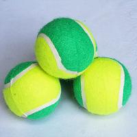 China Natural Rubber Pet Toy Tennis Ball 63mm Diameter Safe for Dogs Cats for sale