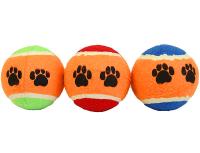 China Natural Rubber Pet Toy Tennis Ball 63mm Diameter Safe for Dogs Cats for sale