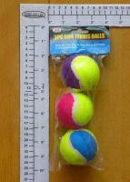 China Natural Rubber Pet Toy Tennis Ball 63mm Diameter Safe for Dogs Cats for sale