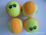 China Natural Rubber Pet Toy Tennis Ball 63mm Diameter Safe for Dogs Cats for sale