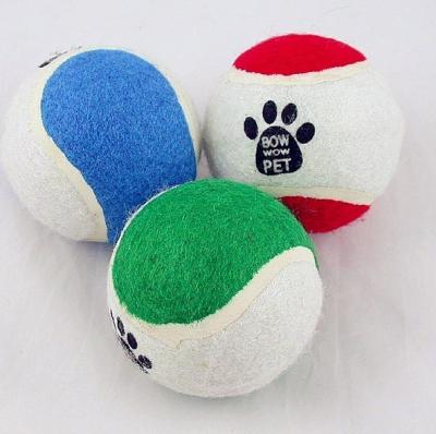 China 3inch pet toy tennis ball with custom logo printed for sale