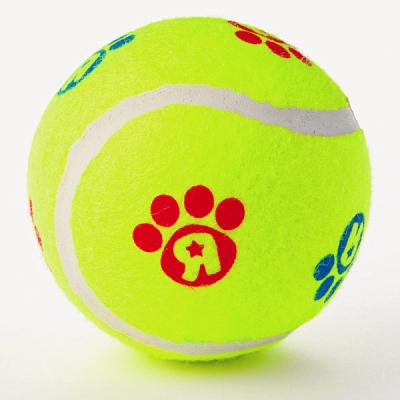 China 4inch pet toy tennis ball with custom logo printed for sale