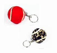 China Custom Tennis Ball Keychain 1000 Units MOQ Promotional Rubber Keyring for sale