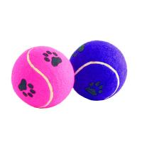 China Pet Training Rubber Tennis Ball 6.3cm Diameter Non Toxic Dog Toy for sale