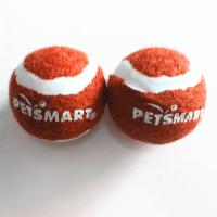 China Squeaky Ball Dog Toys Natural Rubber Pet Tennis Balls 6.3cm Diameter for sale