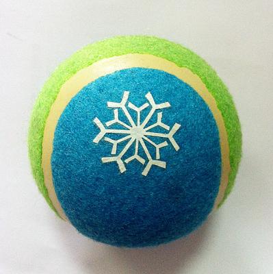 China Snow printing tennis ball toy for sale