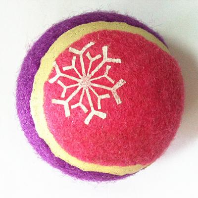 China Snow printing tennis ball toy for sale