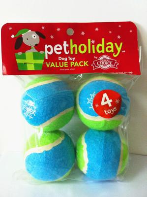 China Snow printing tennis ball toy for sale