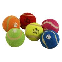 China Pet Tennis Balls 26mm Natural Rubber Dog Balls Safe Non Toxic for sale