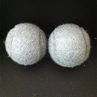 China Natural Rubber Dog Rope Ball Toy 6.5cm Non-Toxic Pet Tennis Ball for Interactive Play for sale