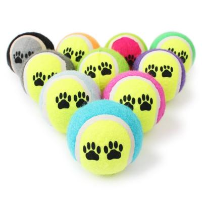 China Pet Dog Cat Footprint Pattern Tennis Ball Toys for sale