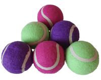China 6pcs Colored Pet Tennis Balls 2.5 Inch for Dog Training and Play for sale