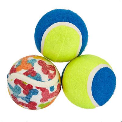 China dog toy gun tennis ball throw for pet playing 2.5inch 3 pack for sale